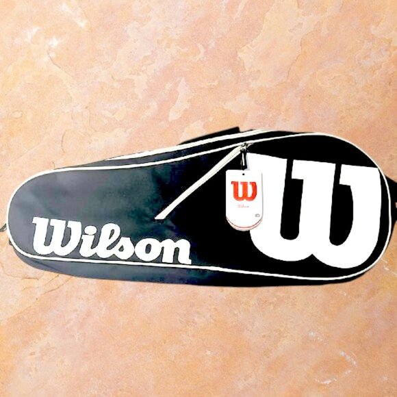 Wilson | Games | Nwt Wilson Advantage Ii Triple Canvas Tennis Bag Black ...